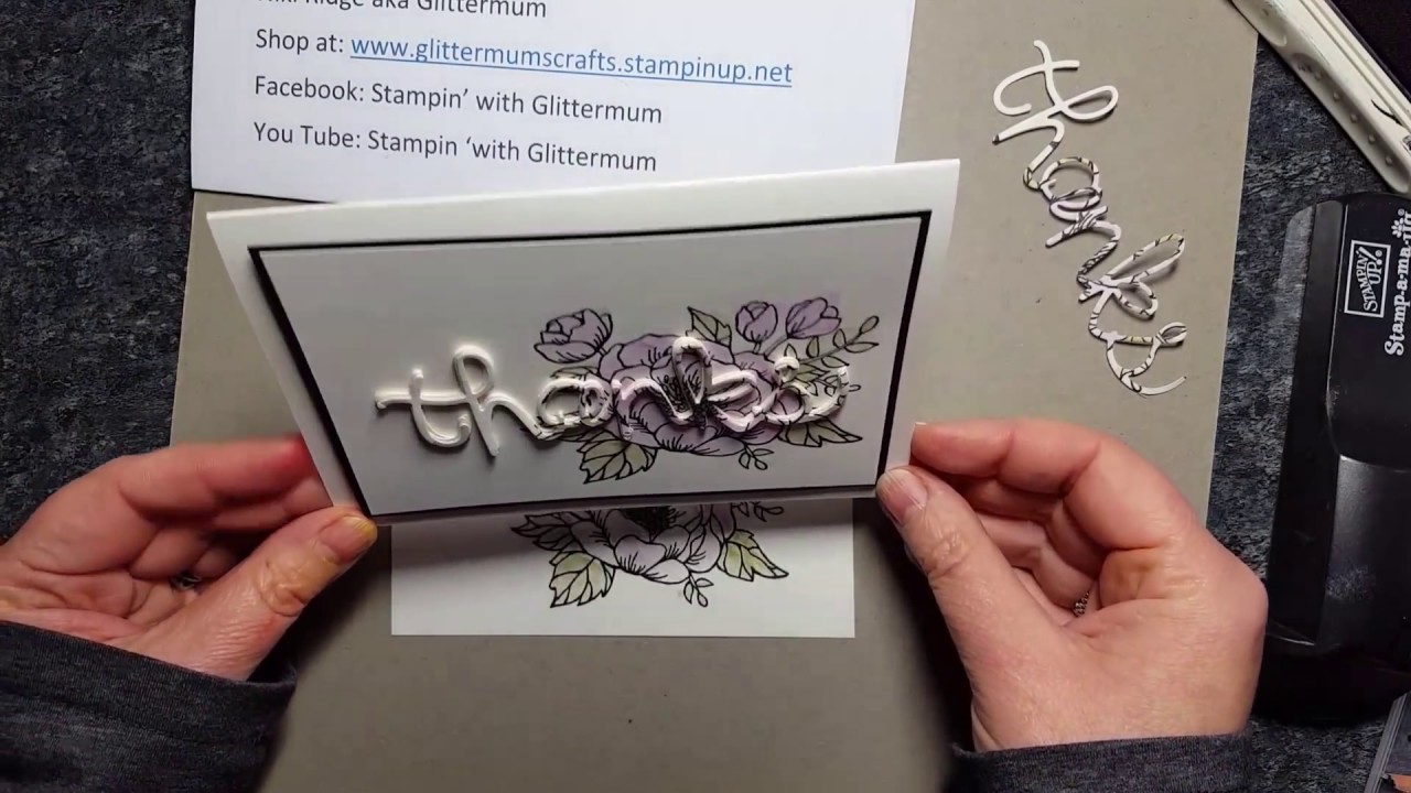 Stampin' Up! Raised letter technique - YouTube