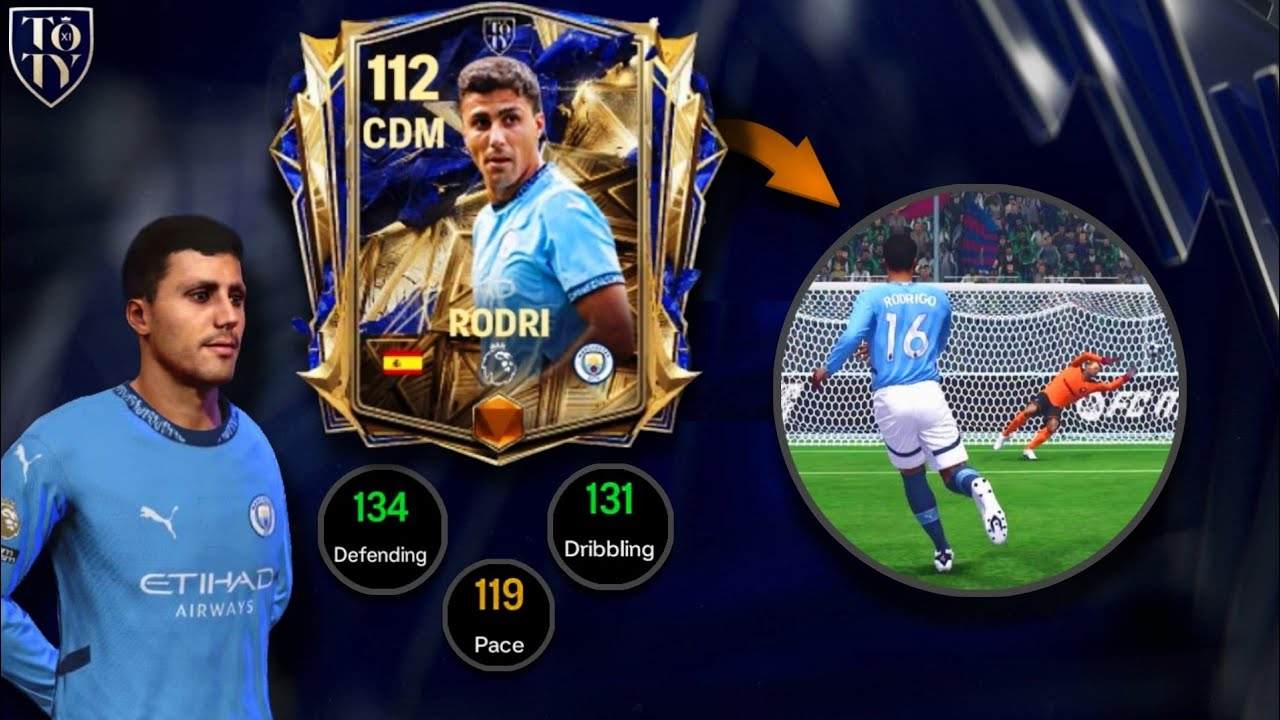 UTOTY RODRI IS WORST CDM ⁉️ || FULL REVIEW GAMEPLAY || FC MOBILE - YouTube