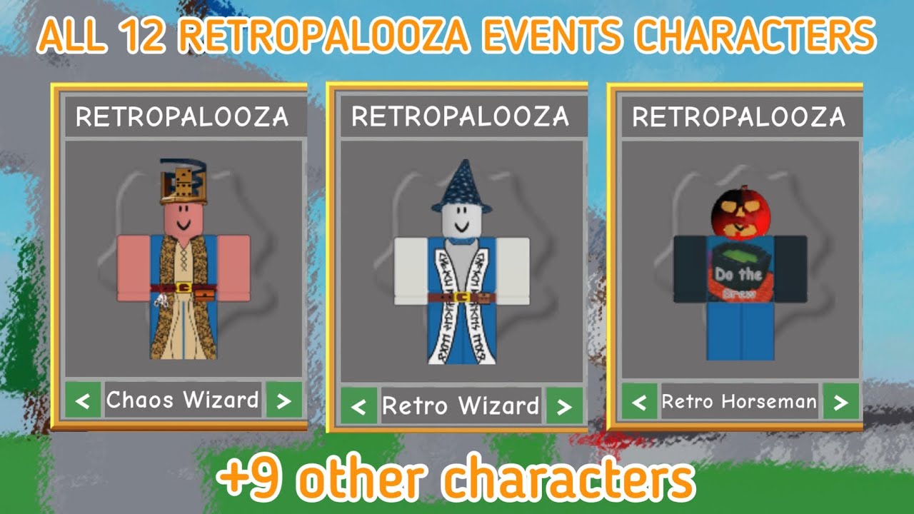 All 12 Retropalooza Event Characters (Roblox Arsenal) - YouTube