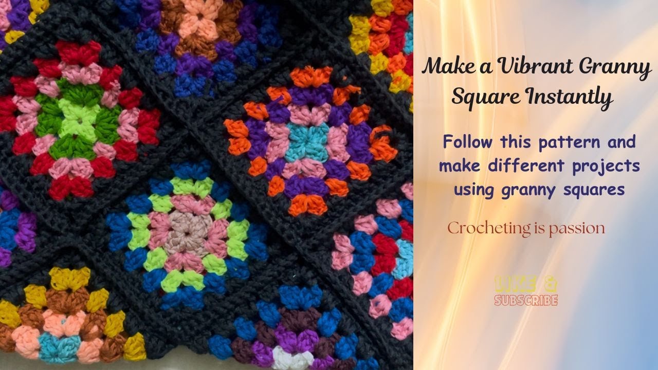 Make a Vibrant Granny Square Instantly| Easy and Simple Tutorial| - YouTube