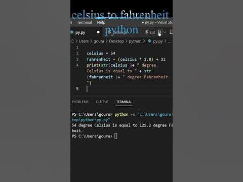celcius to farenheit In Python #coding #programming #coderlifestyle # ...
