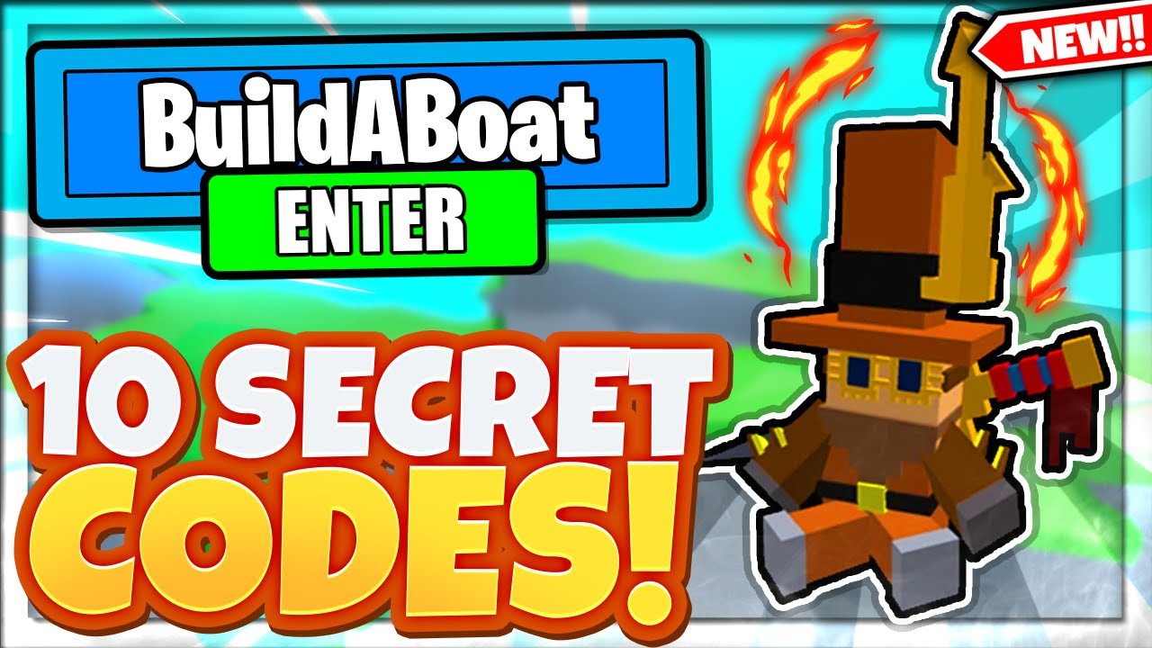 ALL 10 NEW SECRET *FREE GOLD* CODES In Roblox Build a Boat For Treasure ...