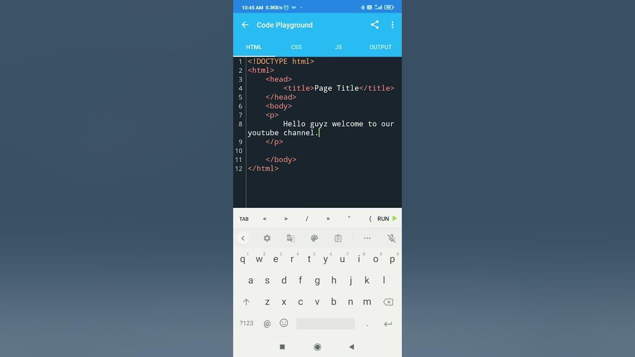 how paragraph tag use in html #html #python #coding #code - YouTube