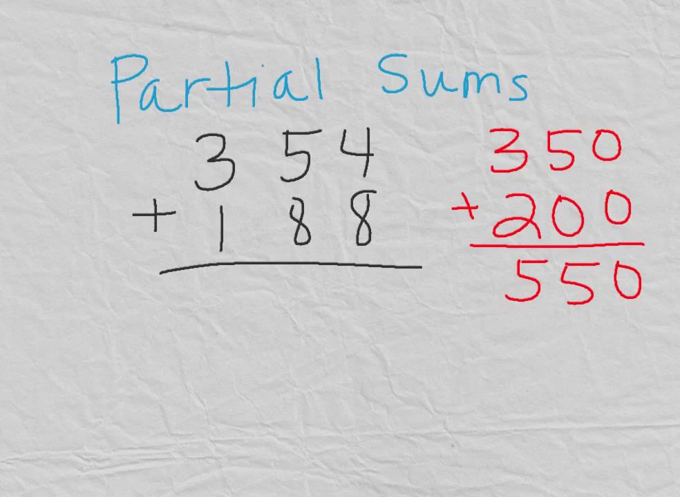 partial sums algorithm - YouTube