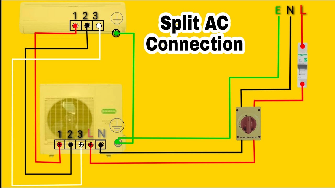 Split Ac Wiring Connection Diagram Split Ac Wiring Connection