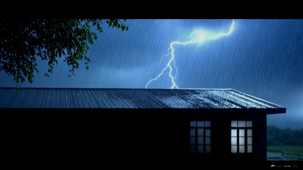 Relaxing Thunder & Rain: Gentle Storm Sounds on a Roof for Better Sleep ...