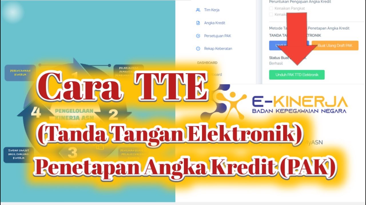 Cara Tanda Tangan Elektronik TTE Persetujuan PAK Pada eKinerja BKN ...