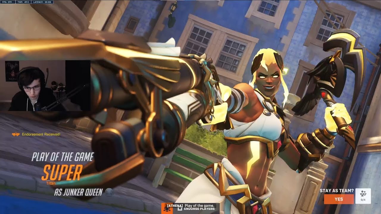 POTG! SUPER INSANE D.VA + JUNKER QUEEN BUFF GAMEPLAY OVERWATCH SEASON 9 ...