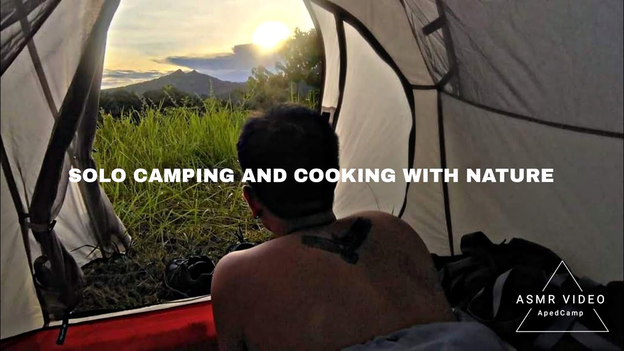 ASMR - Solo Camping and Cooking in the Warm tent - with nature - 17 ...