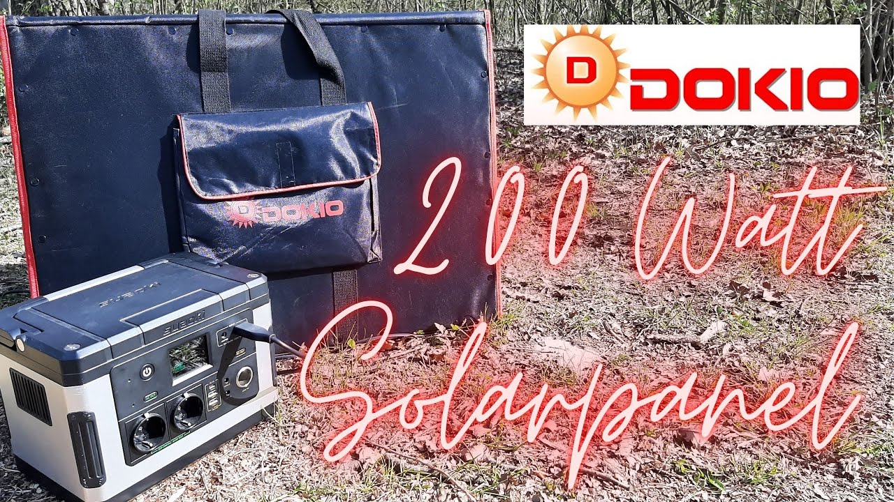 DOKIO 200 Watt Solarpanel (+Anschluss an einen Solarstromgenerator ...