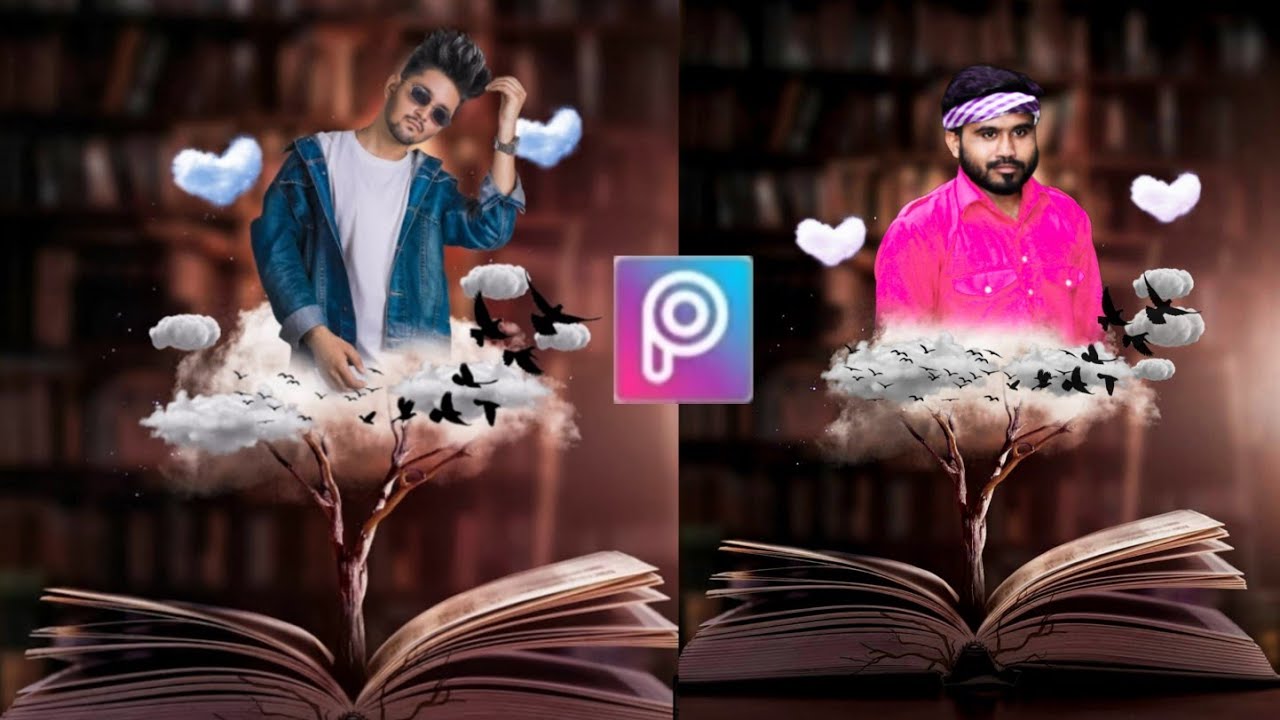 PicsArt Books And Clouds Concept | PicsArt Editing | Books Effect Edit ...