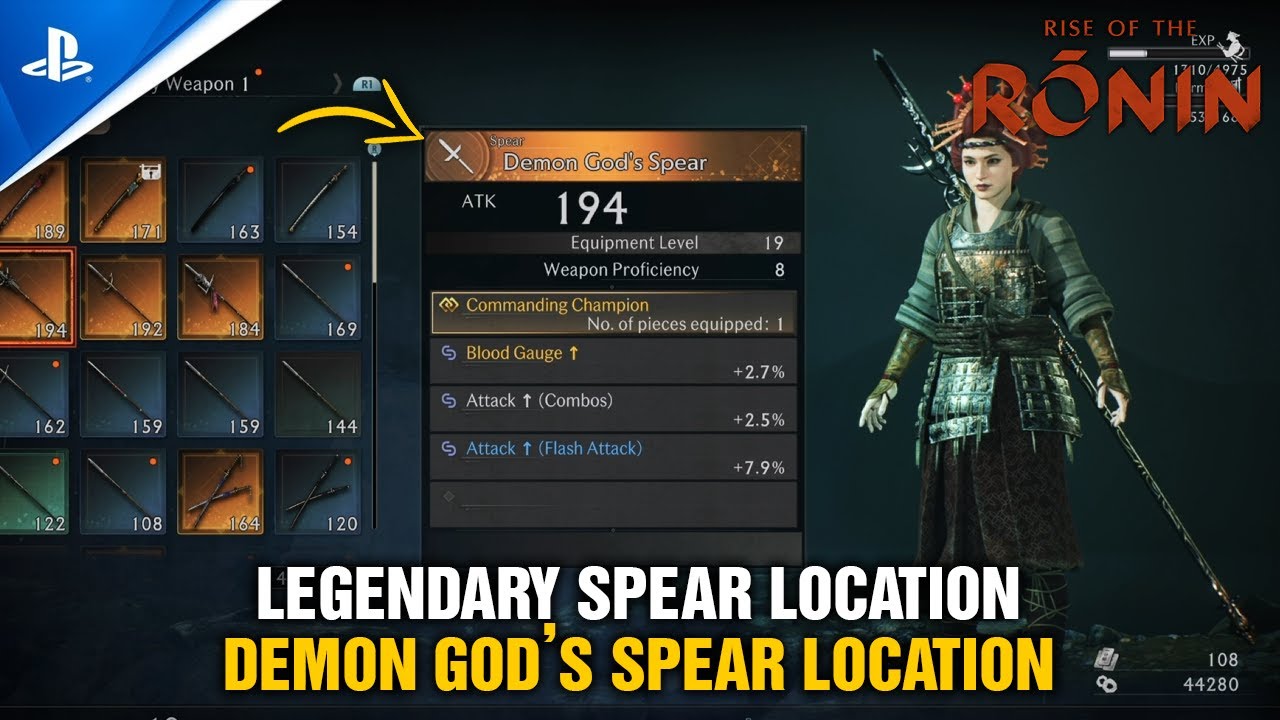 Rise of Ronin - Legendary Spear Location - Demon God's Spear Location ...