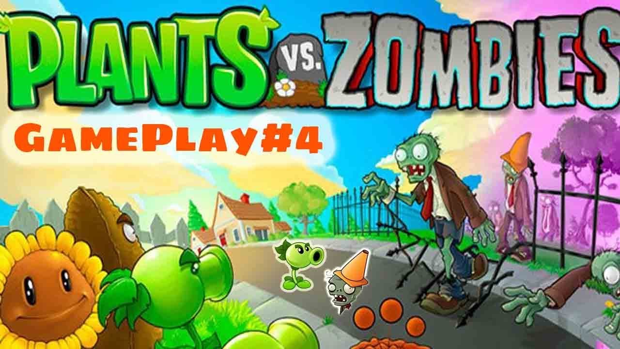 Plants vs. Zombies - Gameplay Walkthrough Part 4 !!!! - YouTube