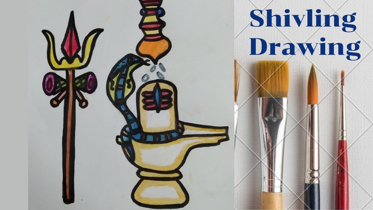 How to Draw Shivling with oil pastel crayon | How to Draw Shivling ...