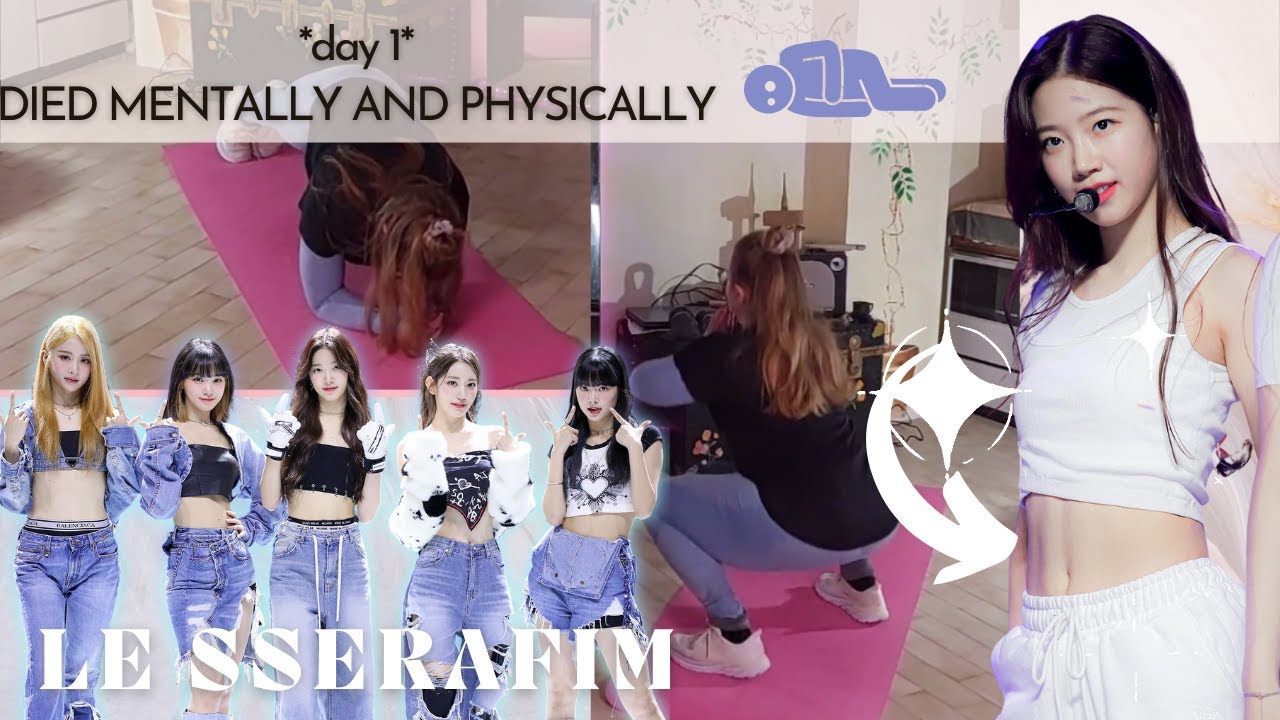 I tried LesSerafim Workout Challenge, will I get to 5 days?? Before and ...