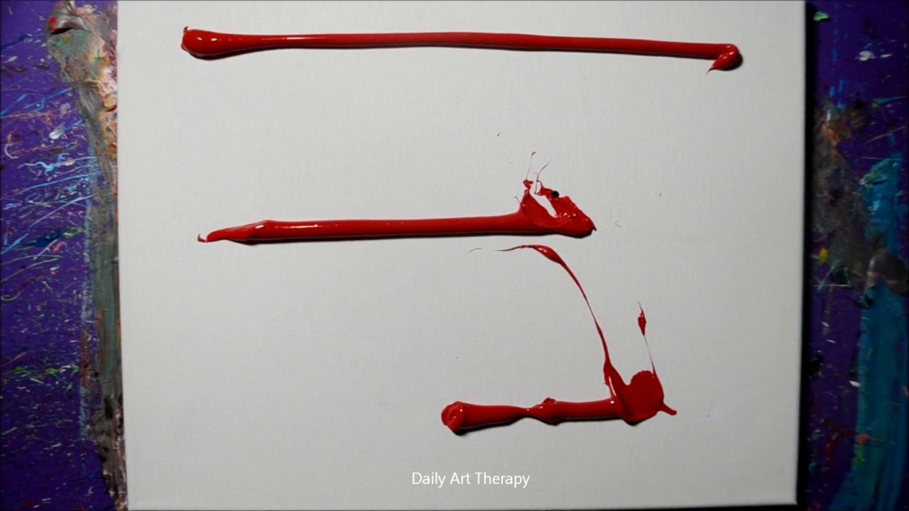 Brush & Swipe Technique / Satisfying Acrylic Abstract Painting / Daily ...