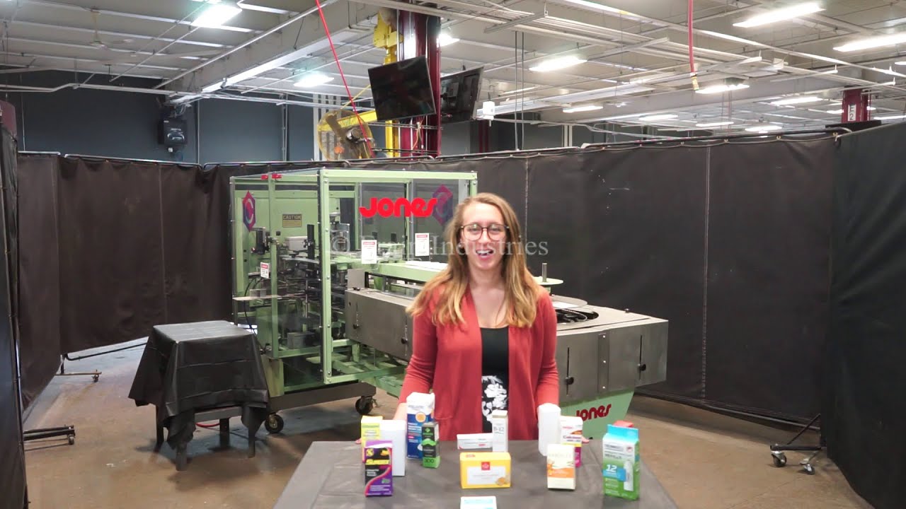 Jones Vertical Tuck Cartoner IMV5 Demonstration - YouTube