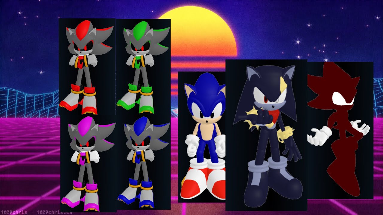 How to make a shadow android, sonic form SU, Terios, and bloodmoon dark ...