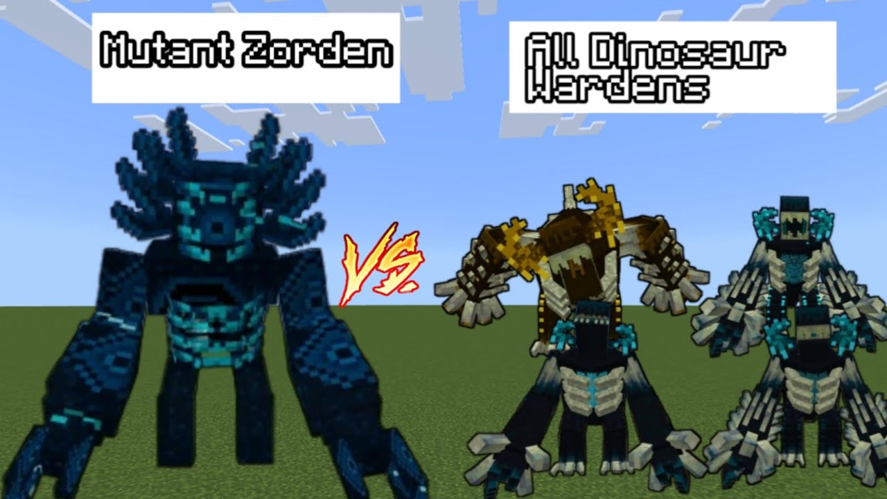 Mutant Zorden vs All Dinosaur Wardens In Minecraft - Minecraft Mob ...