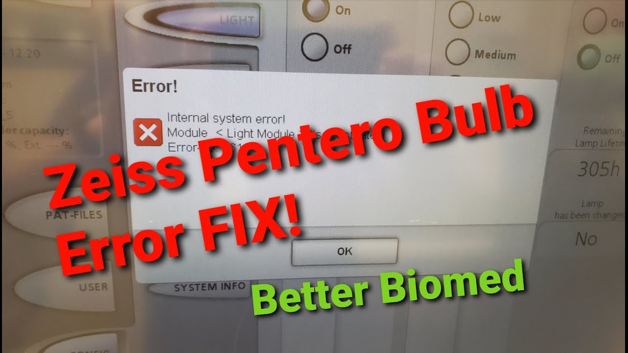 Fix Zeiss Pentero Microscope Bulb Errors! - YouTube
