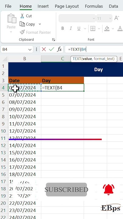 How to Extract Day From Date in Excel | Easy Tutorial #exceltips #exceltricks - YouTube