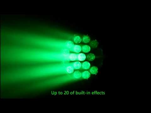 19pcs 15watt quad led zoom moving head - YouTube
