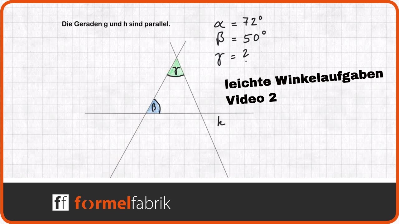 Scheitelwinkel – Stufenwinkel – Nebenwinkel – leichte Aufgaben Video 2 ...