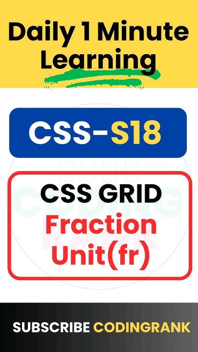 Grid Fraction Unitfr Shorts Youtubeshorts Shortsvideo Codingrank Css Frontend Coding