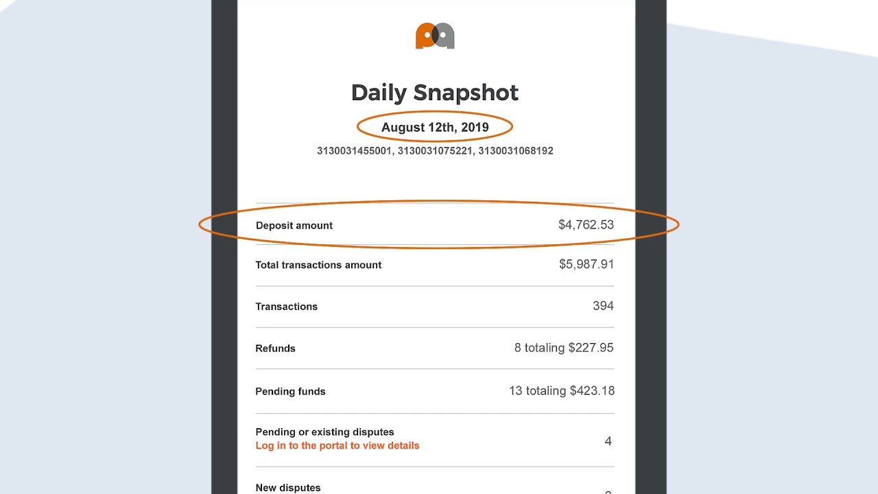 Reading your Payanywhere Daily Snapshot emails (No Holds) - YouTube