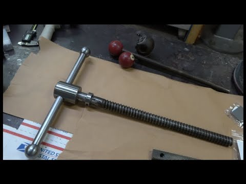 Large bench vise spindle: Repair - Part 2 - YouTube