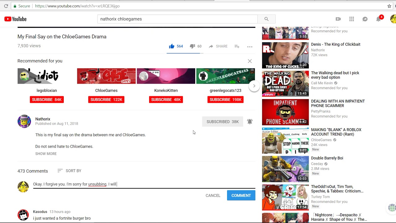 FOR NATHORIX(APOLOGY) - YouTube