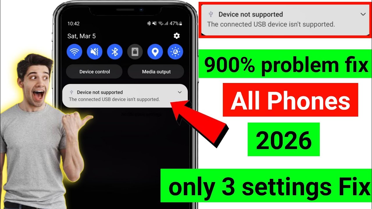 device not supported the connected usb device isn't supported | device ...