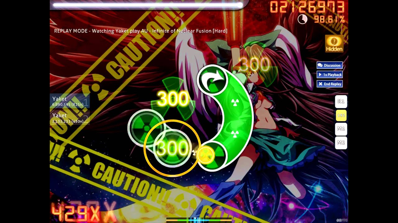 [osu!] AU - Infinite of Nuclear Fusion [HARD] +HD - YouTube