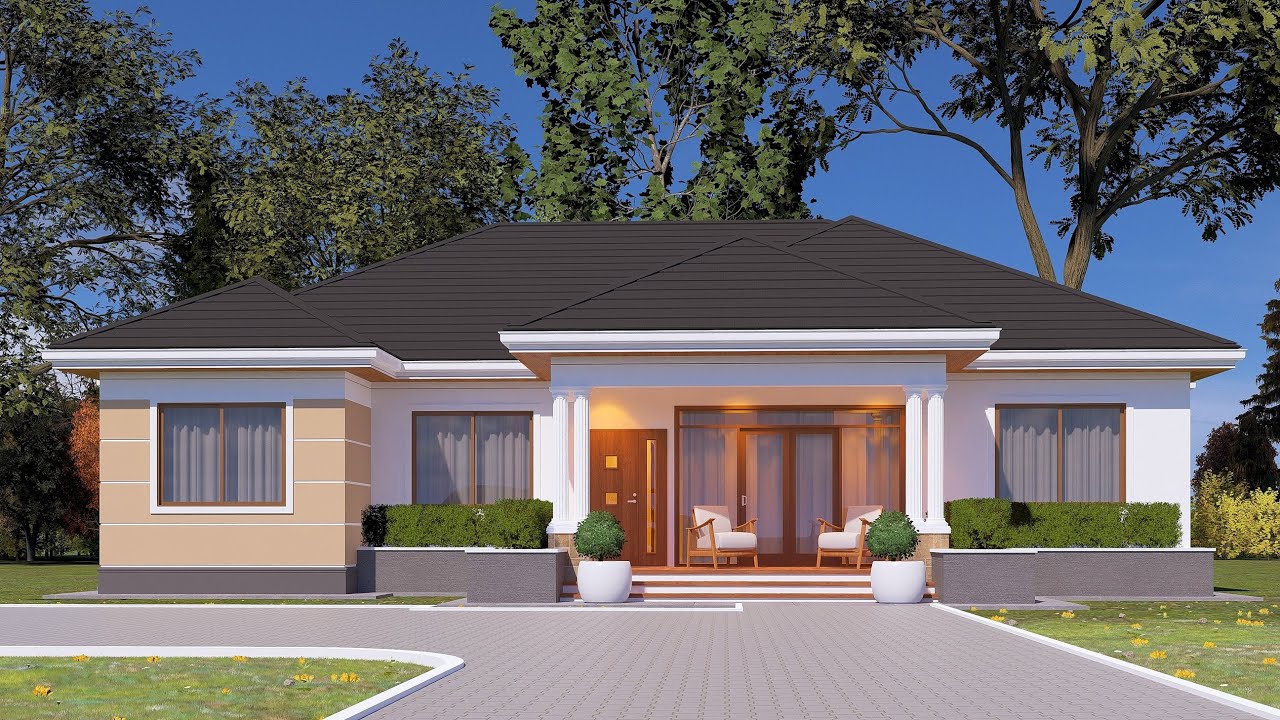 Amazing 4 Bedroom House Design | House Plan [ With Floor Plan ] 15x17 ...