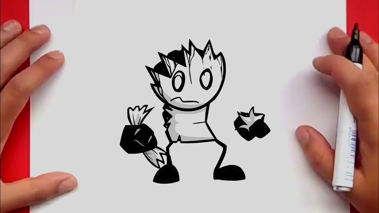 How to draw SKETCHY FNF remastered - YouTube