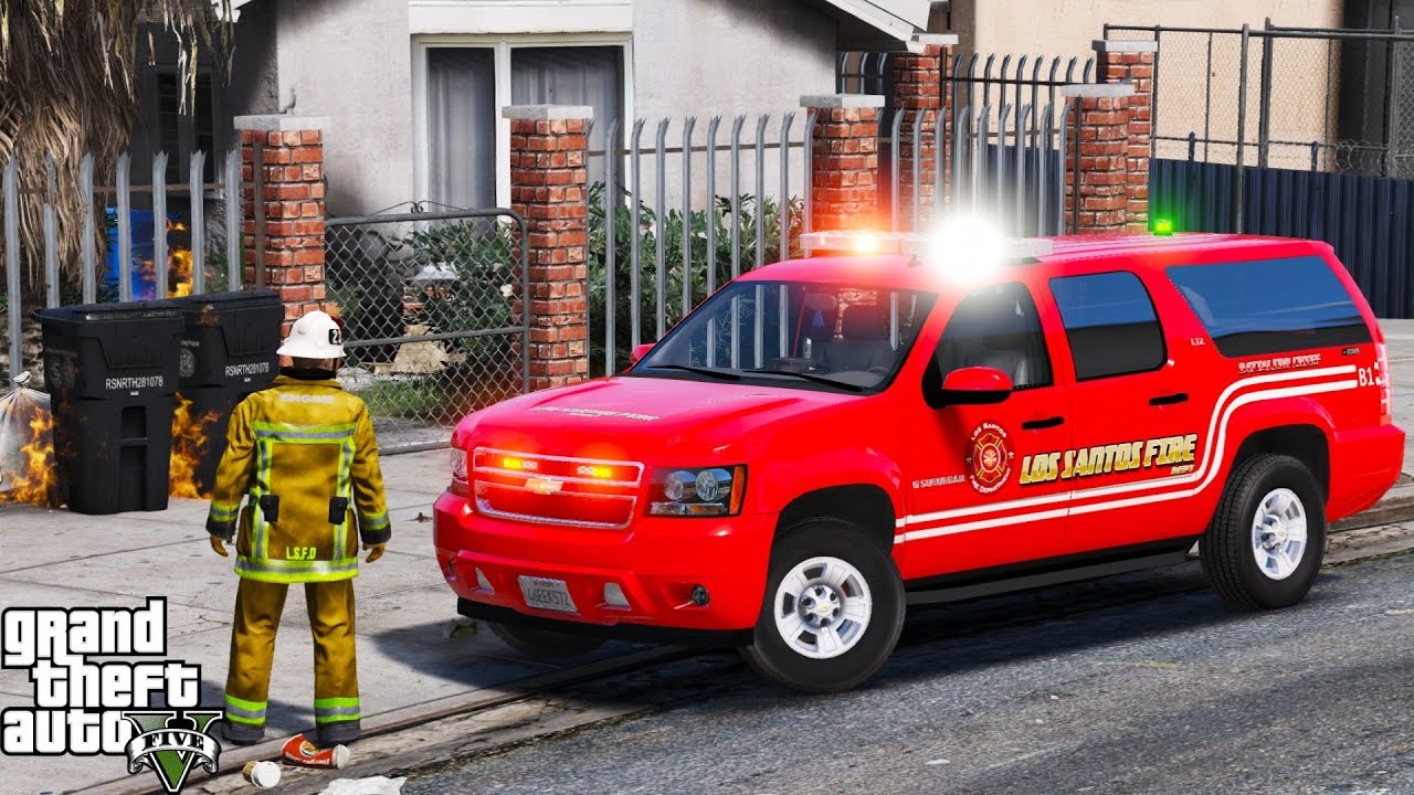 GTA 5 Play As A Firefighter Mod 47 | Los Santos Fire Department ...