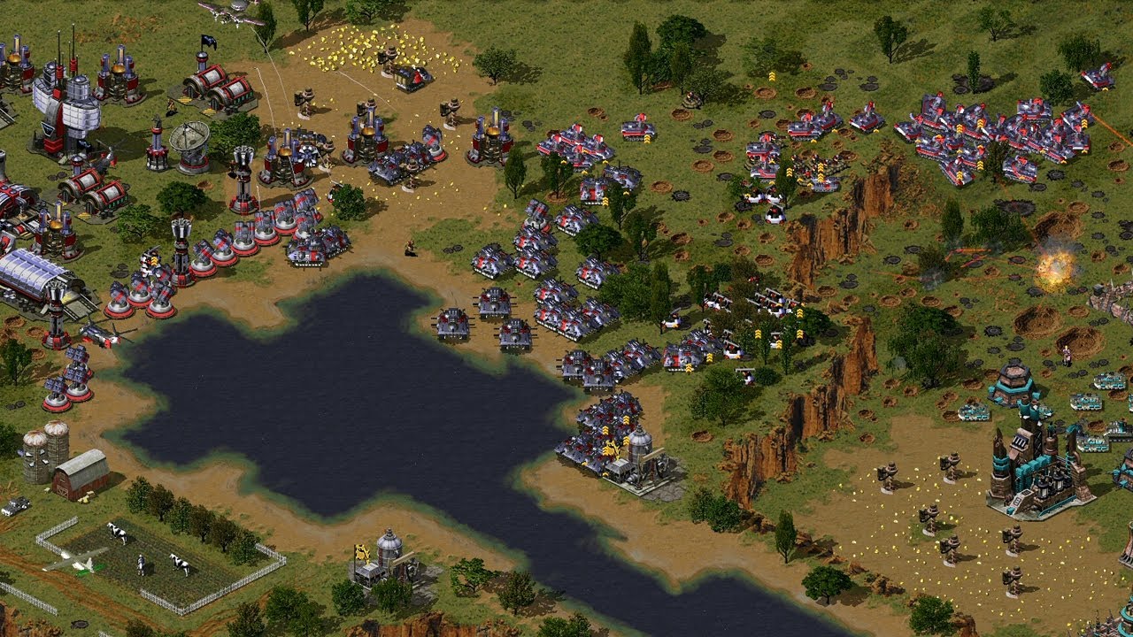 Red Alert 2 | Extra Hard AI mod | 7 vs 1 | Braw Agains Nature Map | us ...