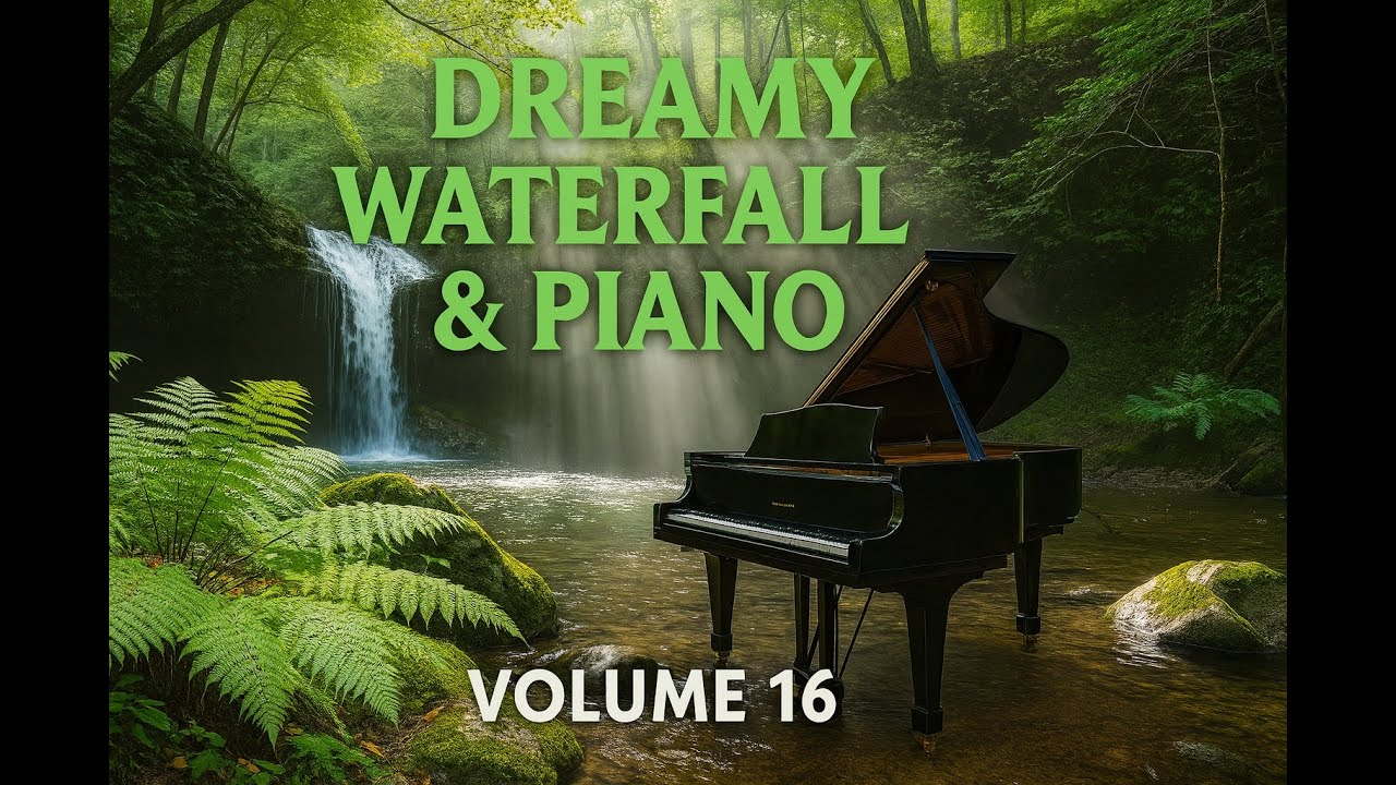 Dreamy Waterfall & Piano Music • Relaxing Waterfall Sounds for Deep ...