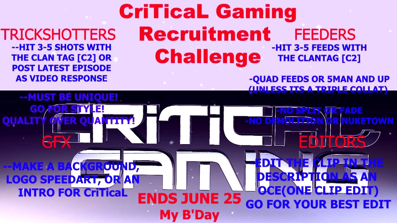 CriTicaL Gaming .5k RC #2 [CLOSED] - YouTube