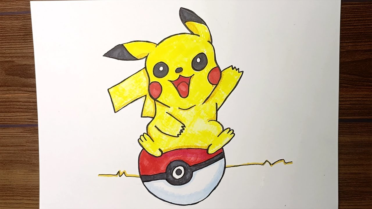 How To Draw Pikachu Pokemon Easy Step By Step Tutorial - YouTube