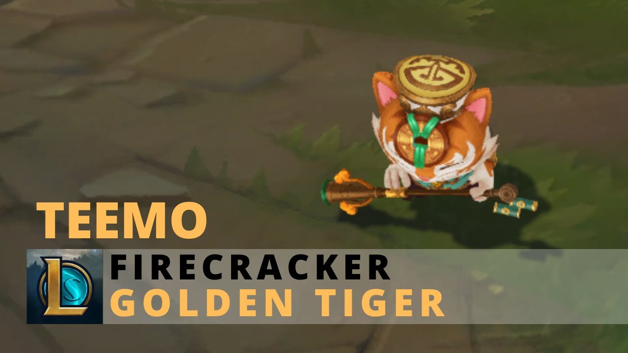 Firecracker Teemo Golden Tiger Event Chroma - League of Legends - YouTube
