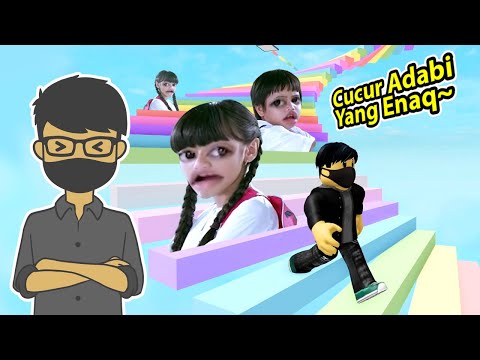 NGAKAK!! DIKEJAR CUCUR ADABI KALAU JATUH DI OBBY ROBLOX INI