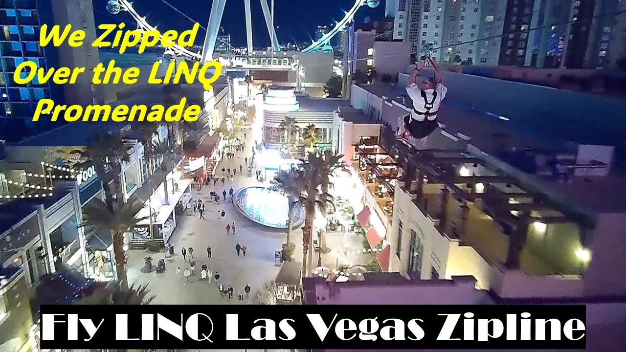 Fly LINQ Las Vegas Zipline. Las Vegas, Nevada - YouTube