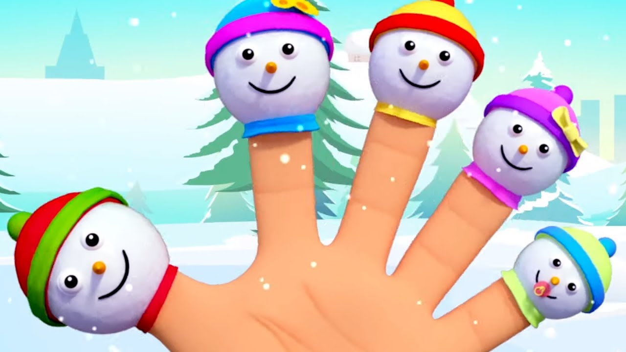 Snowman Finger Family | Christmas Songs For Children | Christmas Carols ...