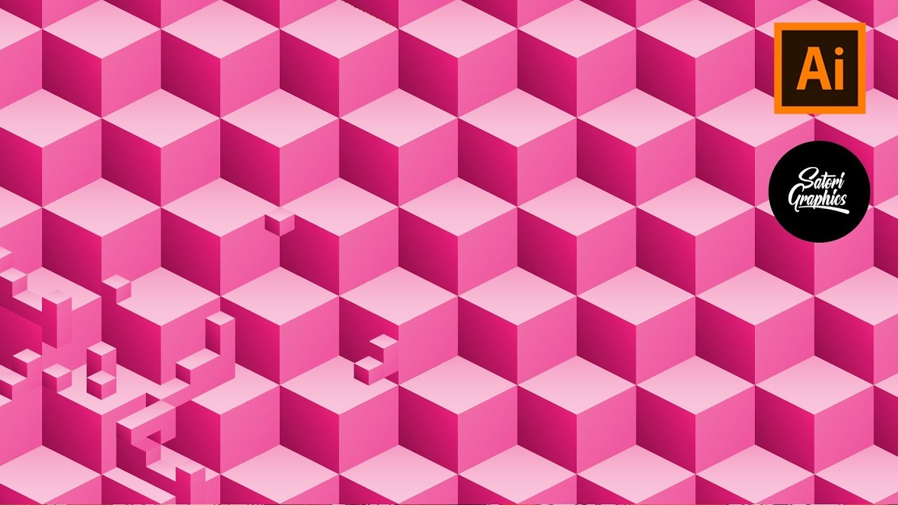 How To Make A 3d Geometric Pattern In Illustrator Youtube