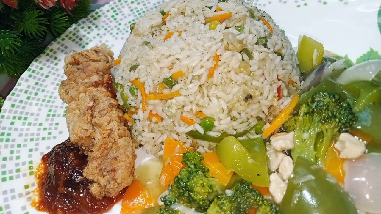 fried rice platter - YouTube