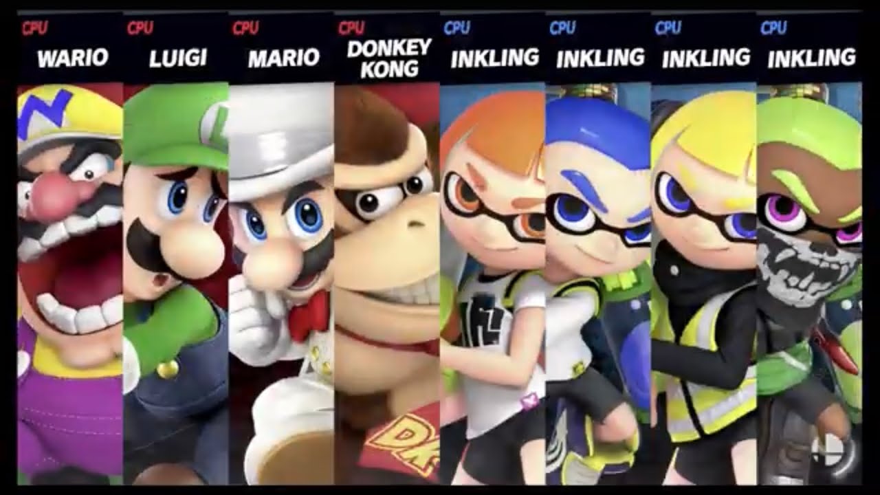 Super Smash Bros. Ultimate - Mario VS Splatoon Series - YouTube