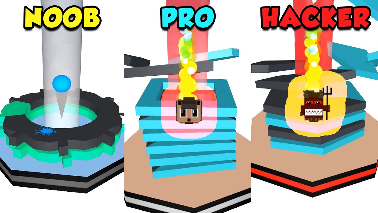 NOOB vs PRO vs HACKER - Drop Stack Ball - Best Mobile Android/iOS Games ...
