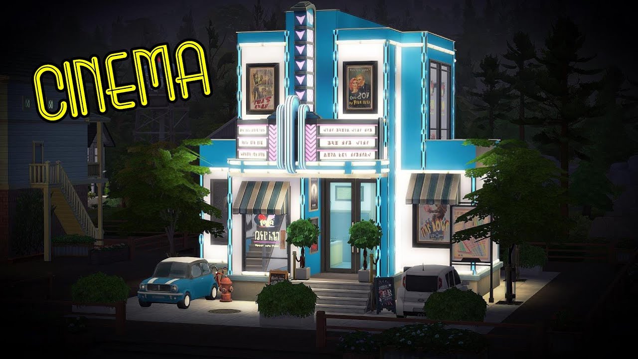 The Sims 4 CINEMA 🎬📽️ Speed Build - YouTube