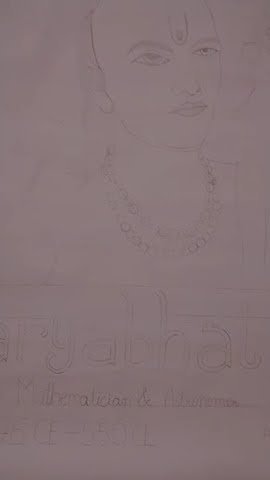 aryabhatta drawing || part:-1 || how to draw aryabhatta's sketch ️ # ...